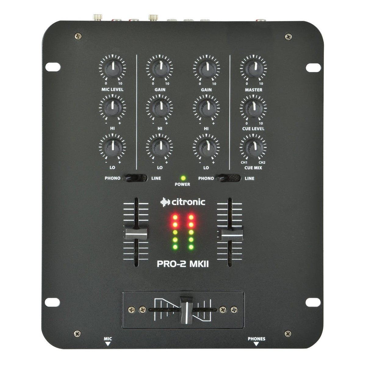 Citronic PRO-2 MKII | 2-Channel DJ Mixer | Audio Direct